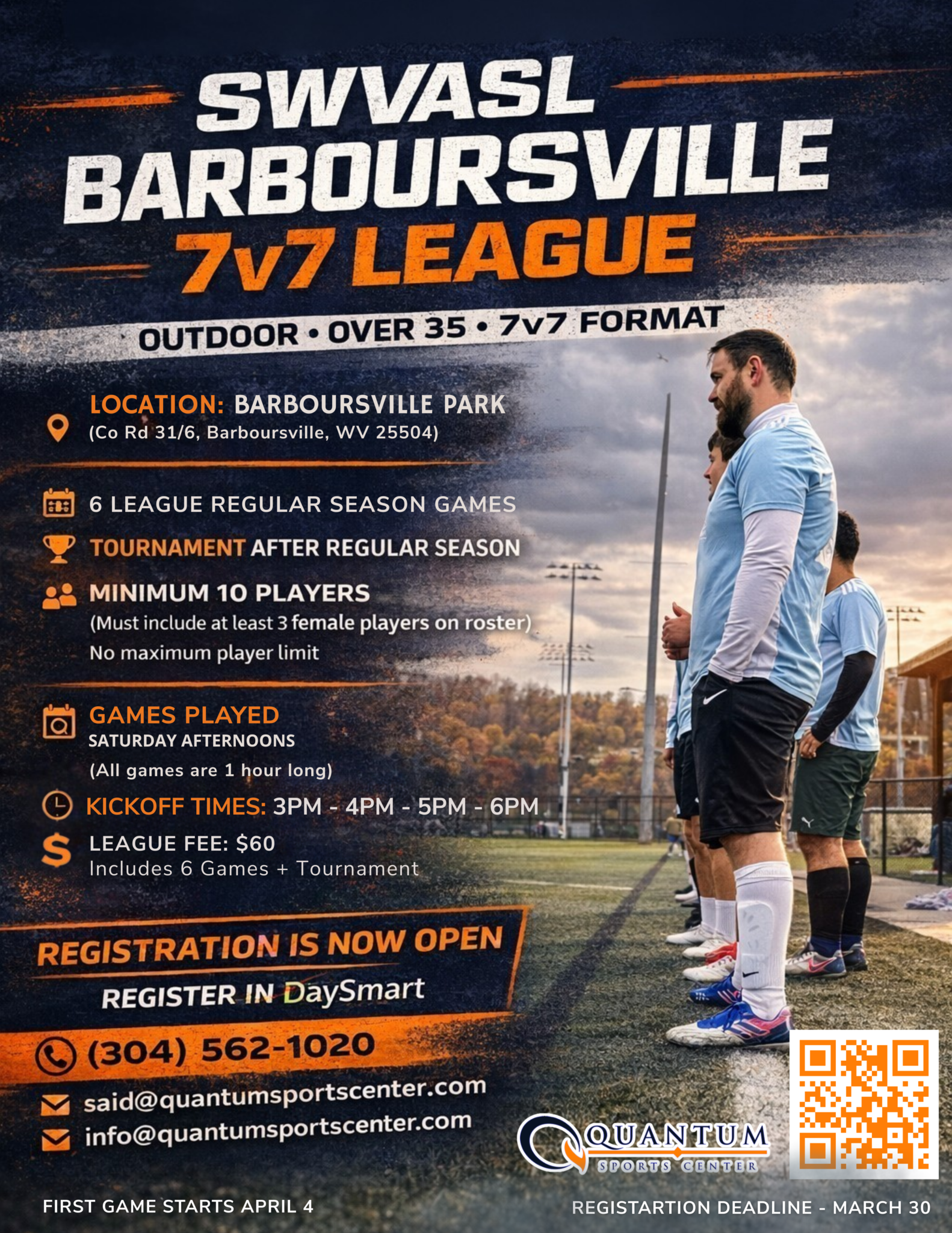 Soccer Leagues at Quantum Sports Center