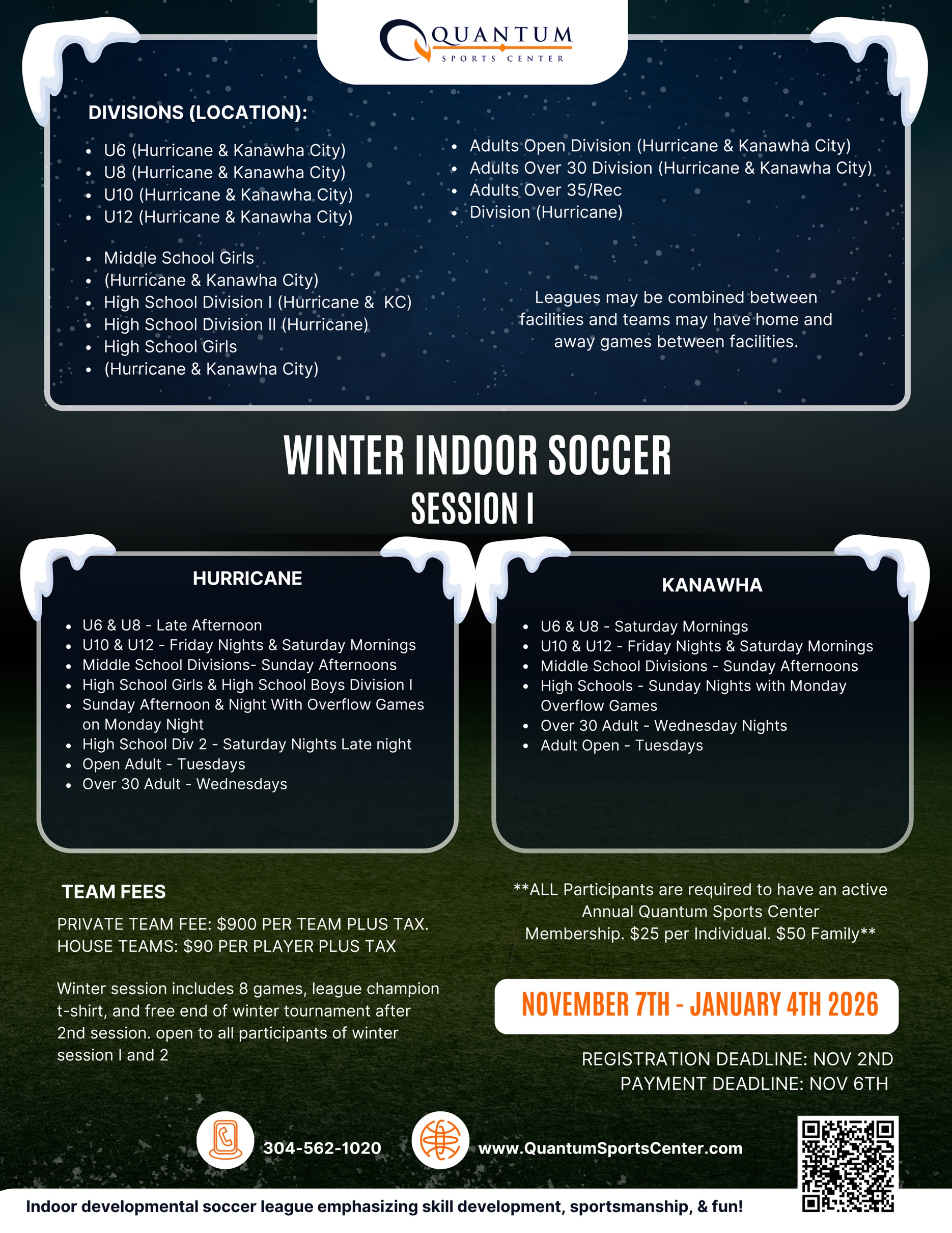 Soccer Leagues at Quantum Sports Center